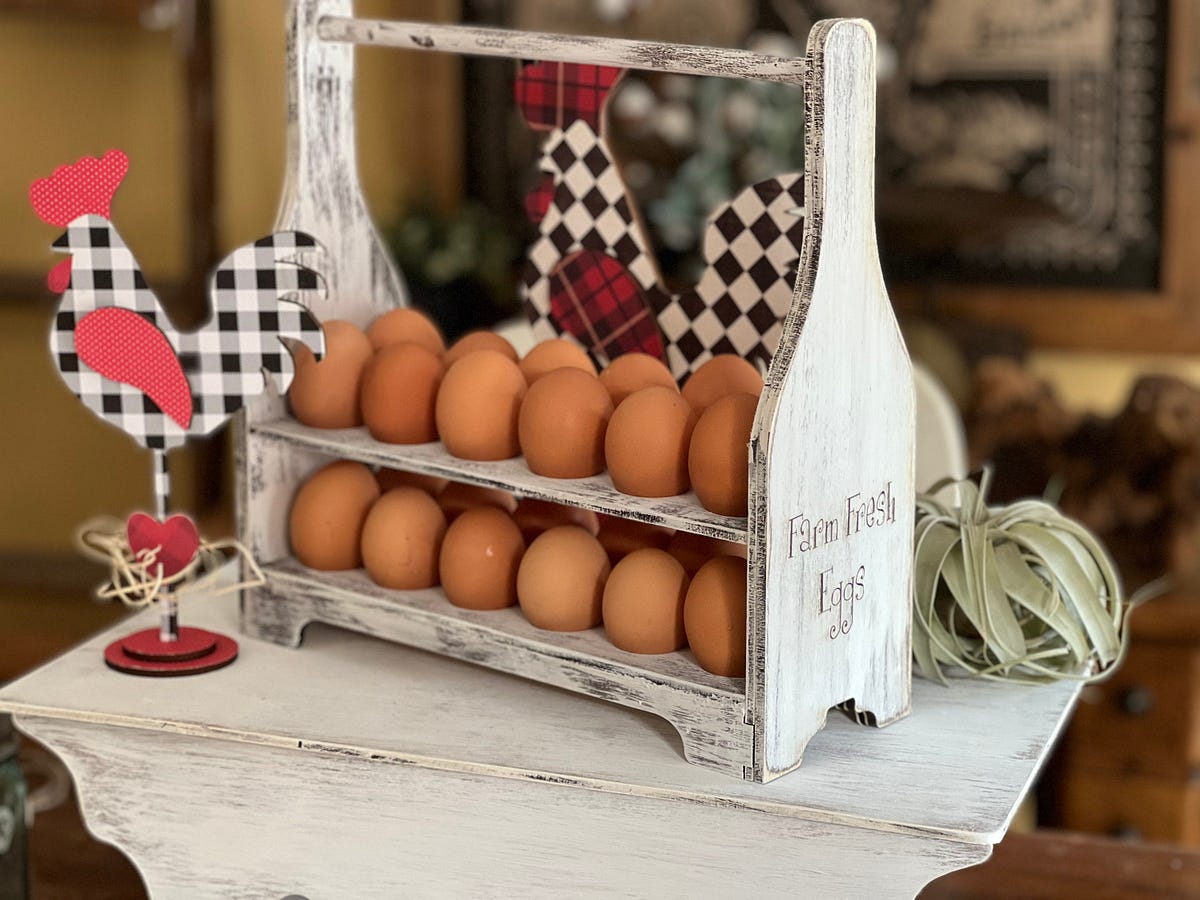 Egg Caddy/Holder Farmhouse SVG Digital Download for Glowforge or Laser Not a Physical Item .195 ...