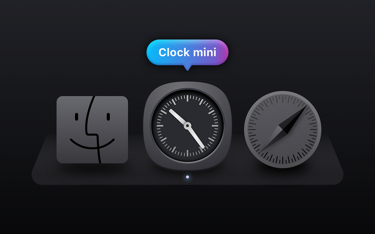 Clock mini for Mac. The missing clock app in the Dock | by Airwolf ...
