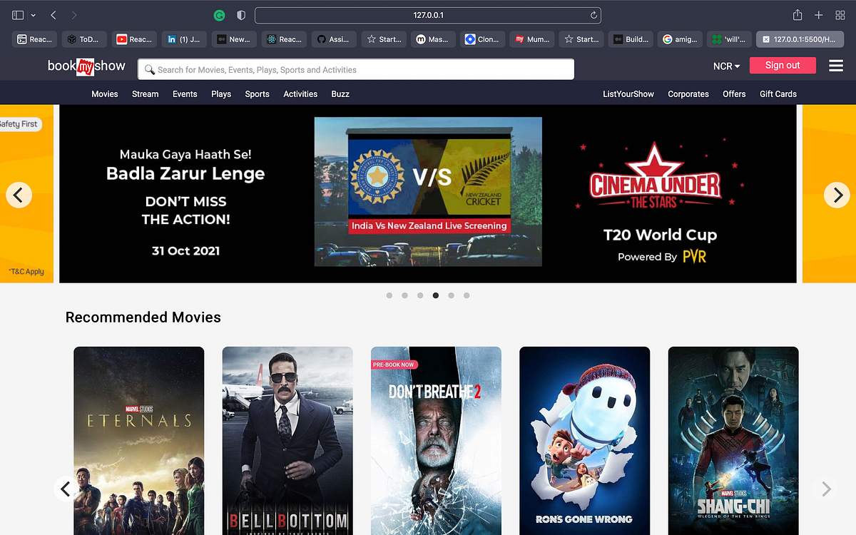 Building Clone of bookmyshow.com. Hello there, | by Jaswant Chaudhary ...