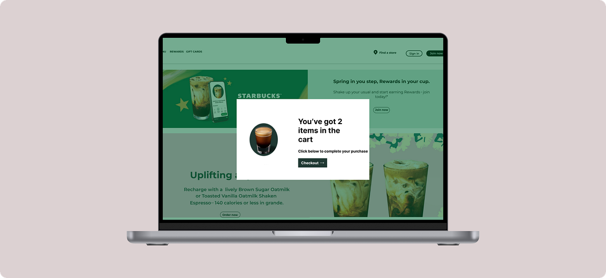 Starbucks: Cart Pop-up. Overview | by Beth Richards - UX Designer | Medium