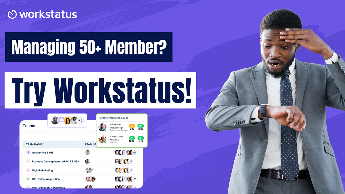 Managing a 50+ Member Remote Team? See how Workstatus can Help | by ...