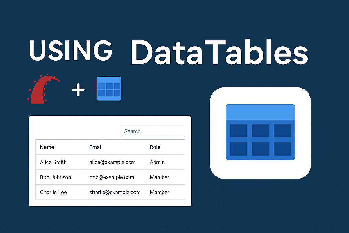 🚀 Supercharge Your Rails Tables with DataTables | by Ravi Prakash | Nov, 2025 | Medium