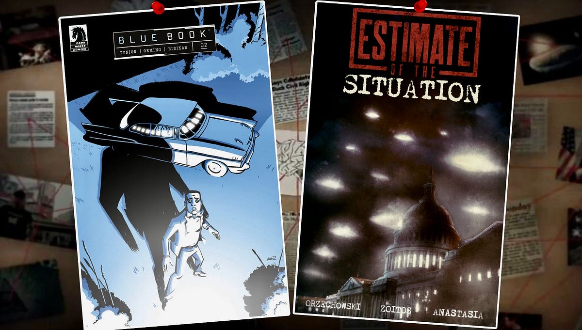 UFOs Invade the Comic Book World. “Blue Book” and “Estimate of the… | by Ryan Sprague | Point of ...