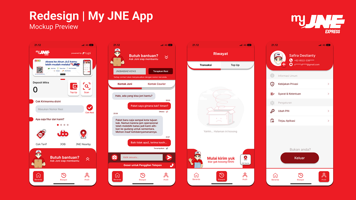 UX Case Study : Redesign My JNE App | by Kharisma Dinata Jakautama ...