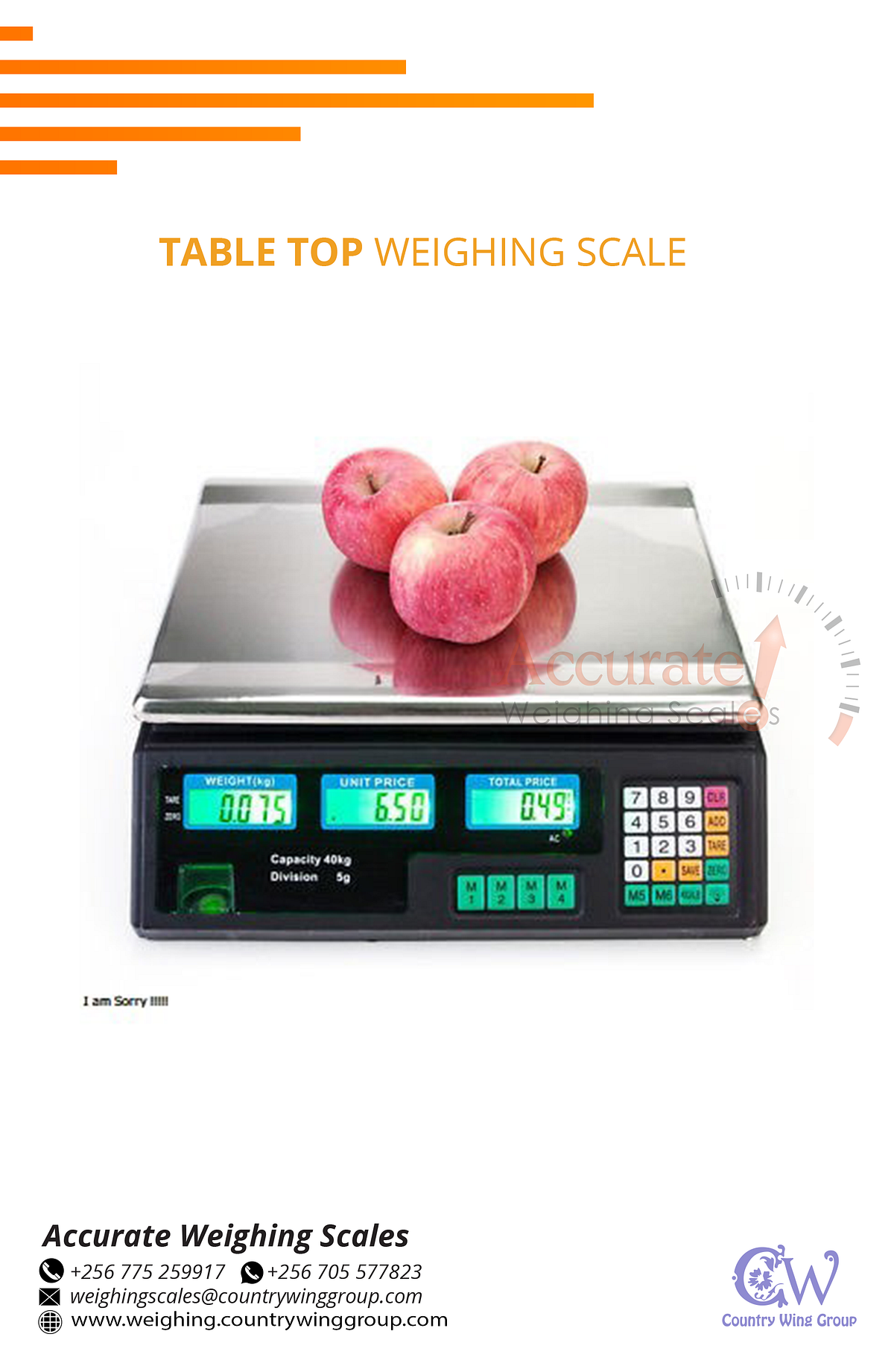 Approved price computing scale by OIML certificate wandegeya uganda ...