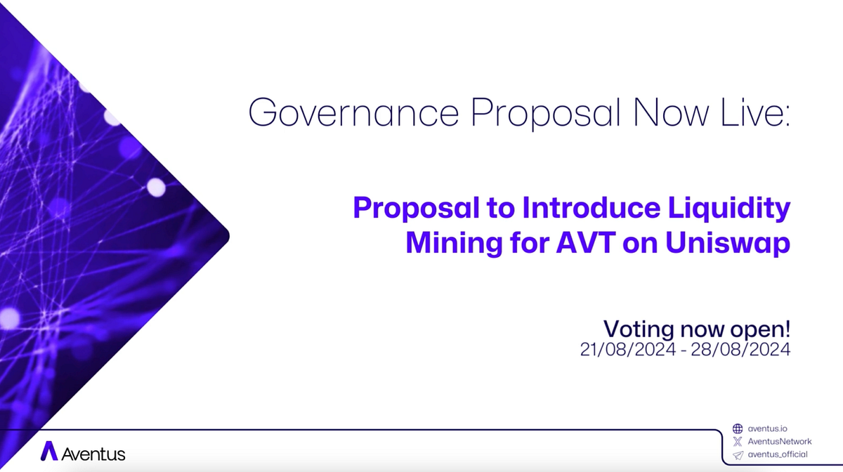 Latest Governance Proposal Now Live! | by Aventus Network | Aventus ...