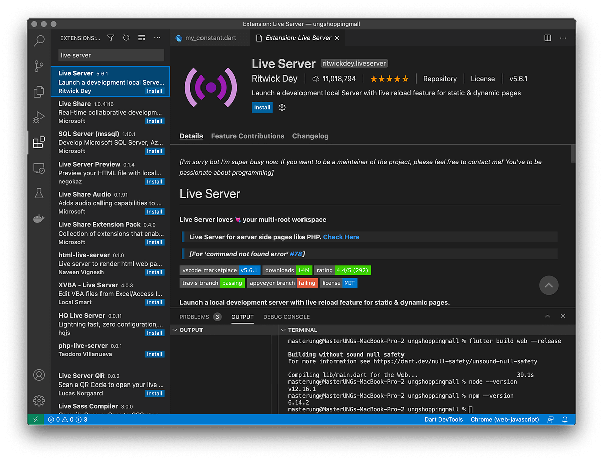 การทำ Live Server บน VS code - มาสเตอร์ อึ่ง - Medium