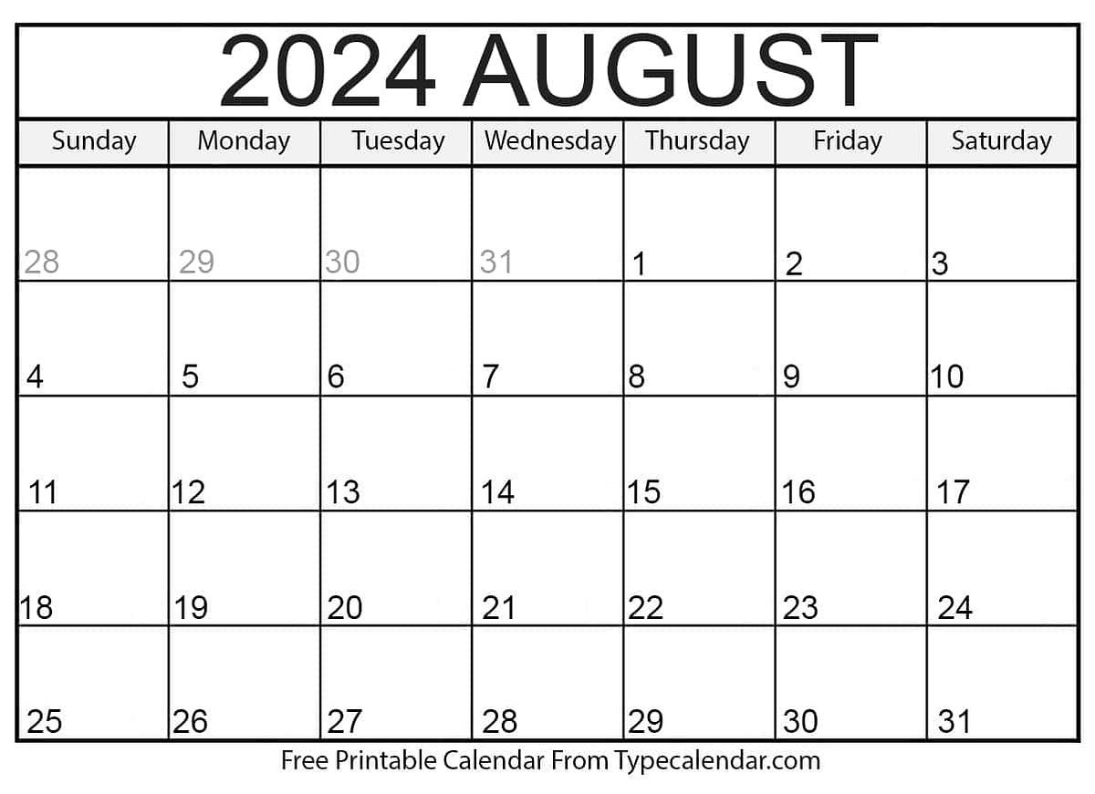 Download Free Printable August 2024 Calendars | by Helena Orstem | Jul ...