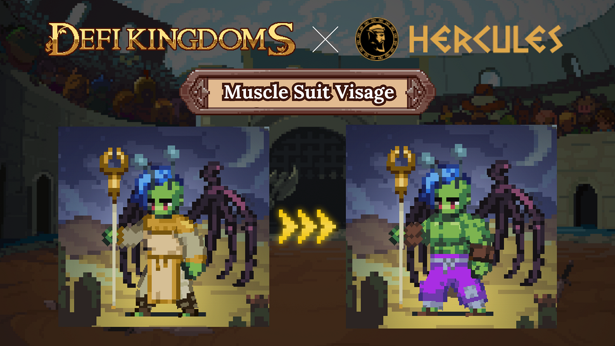 Hercules Muscle Suit Visage!. Make your Hero buff! | by DeFi Kingdoms ...