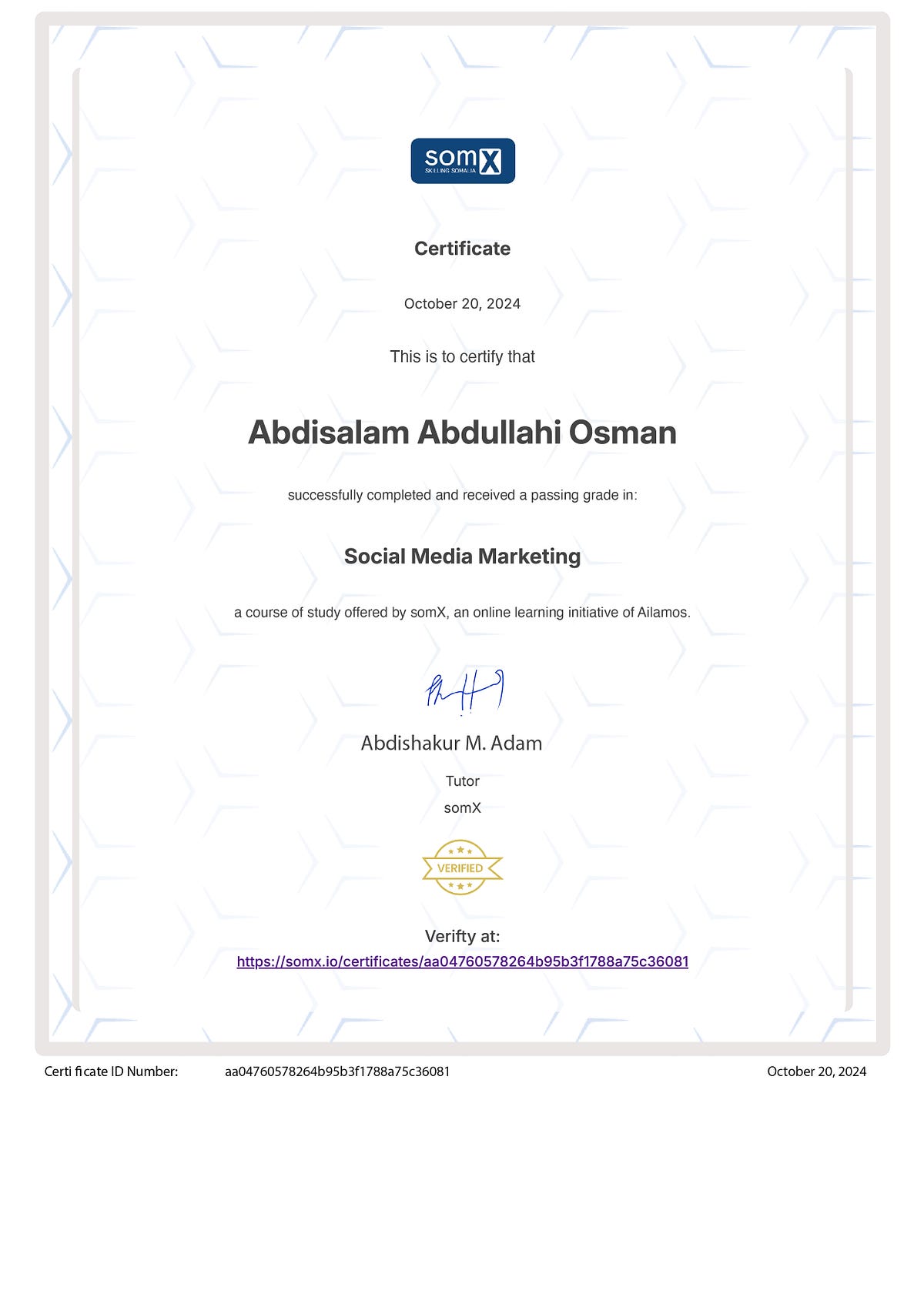 Celebrating the Completion of My Social Media Marketing Journey with ...
