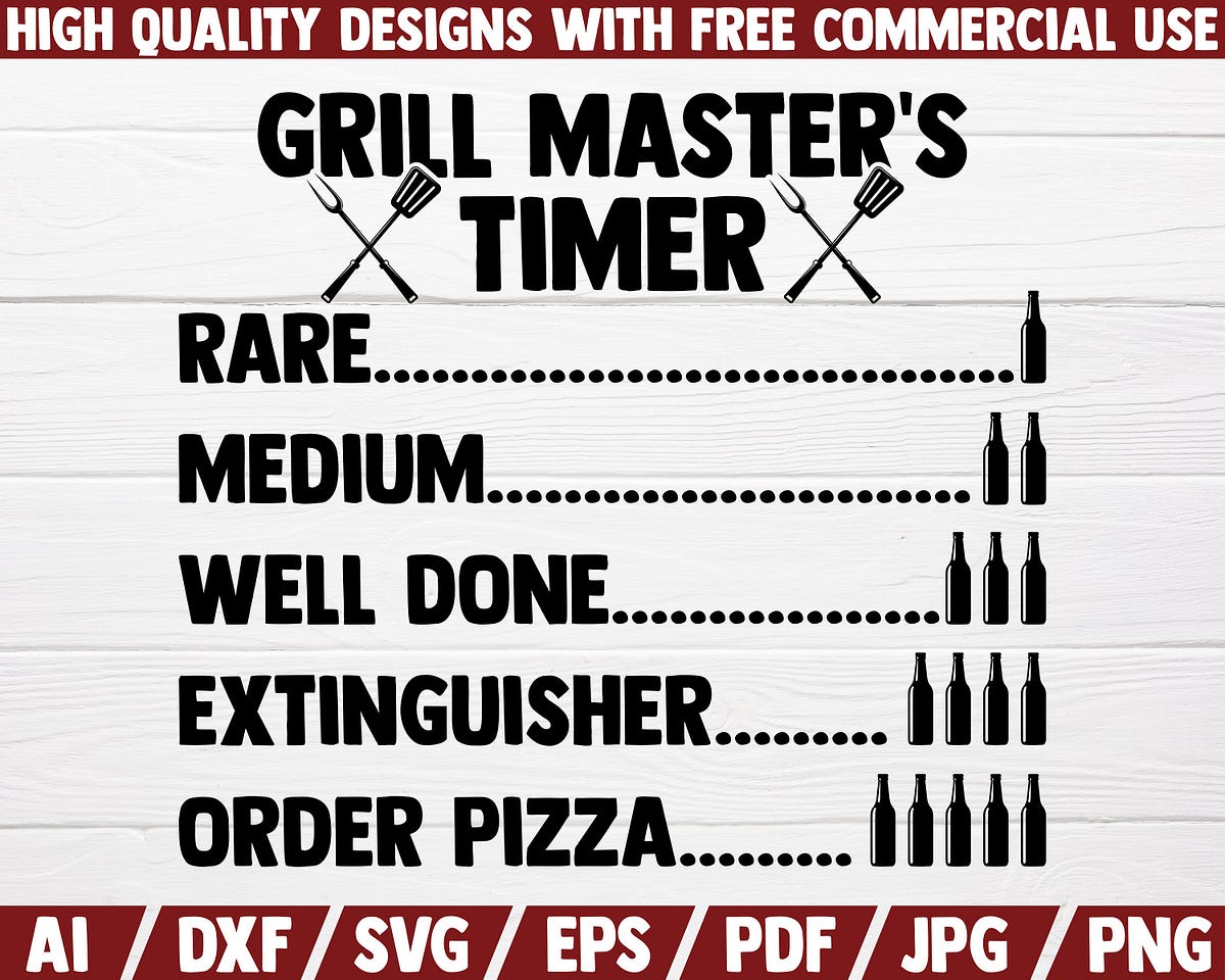Grill Master’s Timer SVG | Barbecue SVG Cut File | Instant Download ...