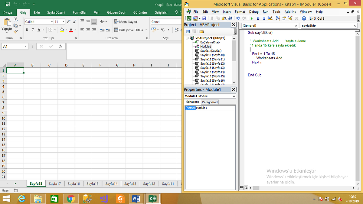 Excel Makro İle Sayfa Ekleme İşlemi | by Asiye Sena Çakmakçı | Medium