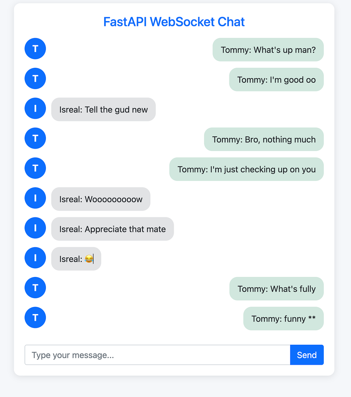 🚀 Build a Real-Time Chat App with FastAPI, WebSockets, and Bootstrap | by Tomiwa Kunle Oluwadare ...