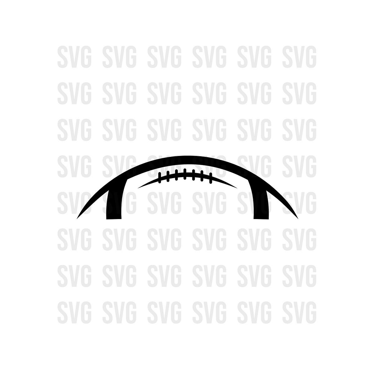 Half Football Svg, Custom Half Football Svg, Football Svg, American ...