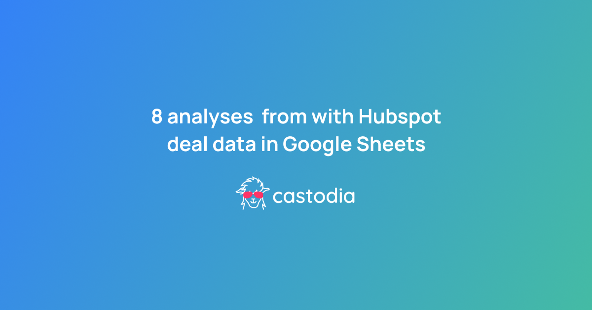 8 common analyses and reports generated with HubSpot deal data in ...