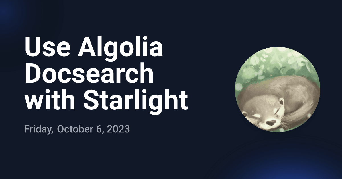How to use Algolia Docsearch with Starlight | JavaScript in Plain English