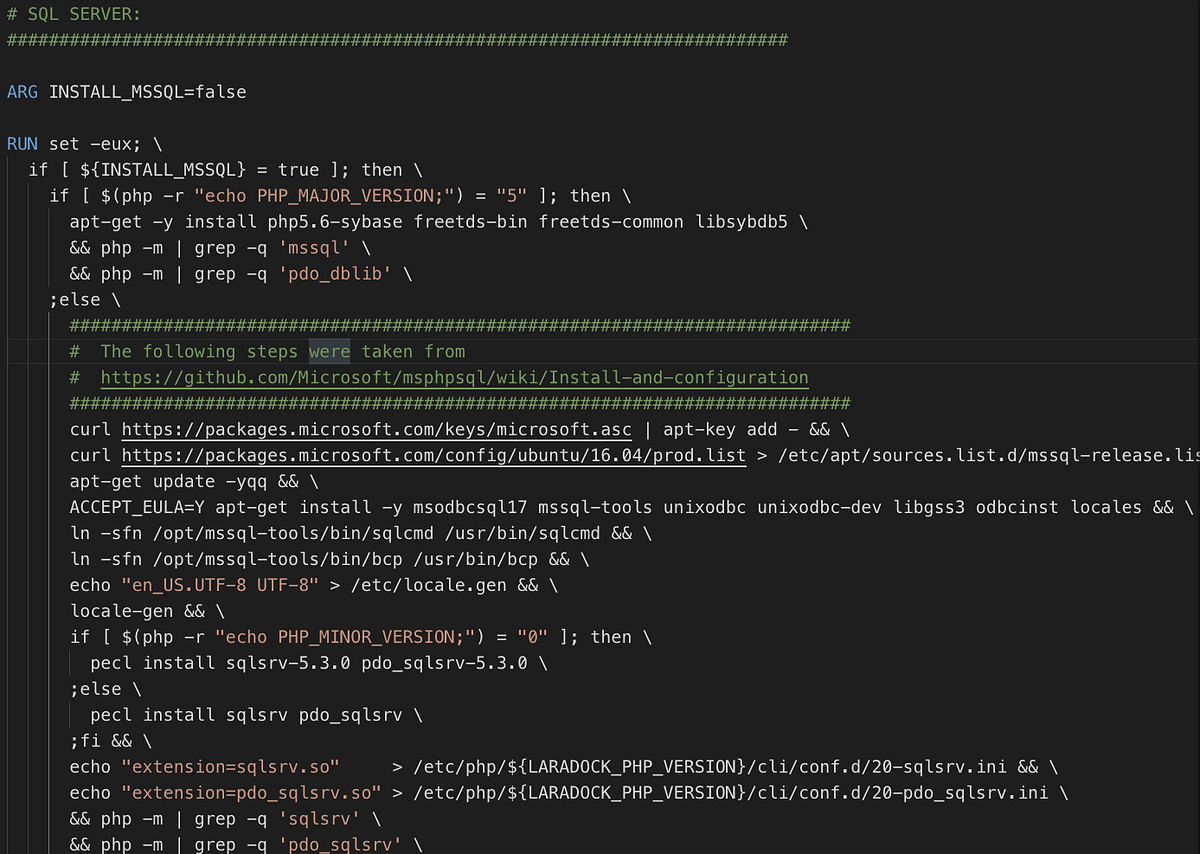 [Laravel] Laradock環境連接MSSQL. 1. laravel 預設的資料庫包含sqlite, mysql… | by Andy Chou | Medium