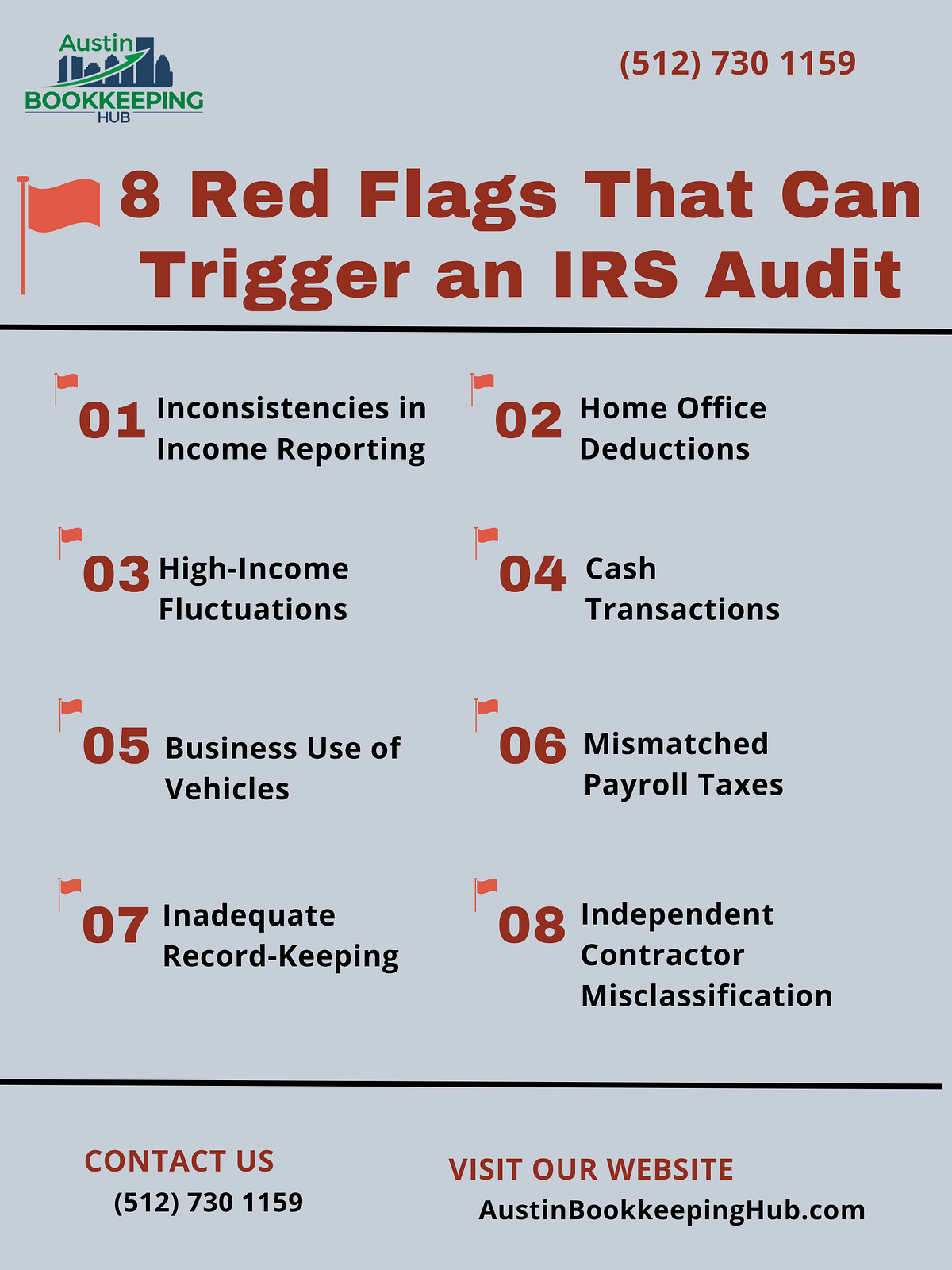 🚩 8 Red Flags That Can Trigger an IRS Audit🚩 | by Austin Bookkeeping Hub | May, 2024 | Medium
