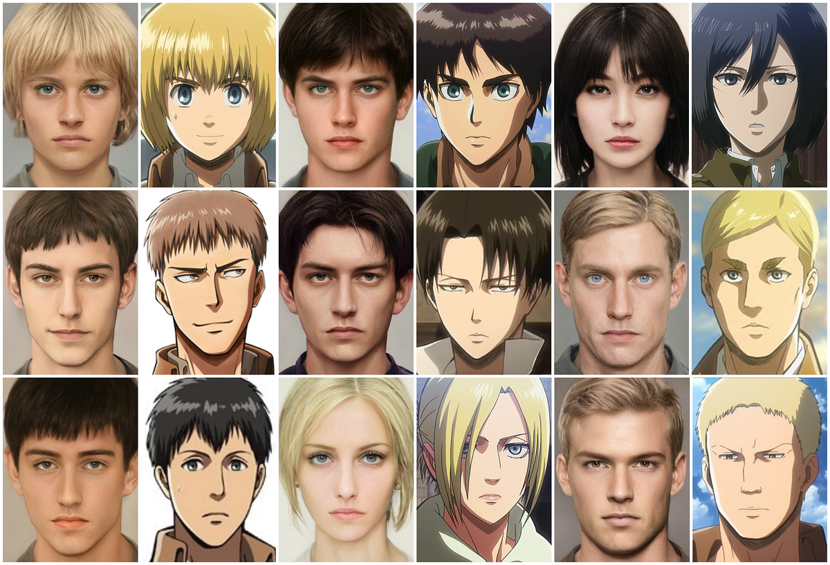 Anime characters in real life store
