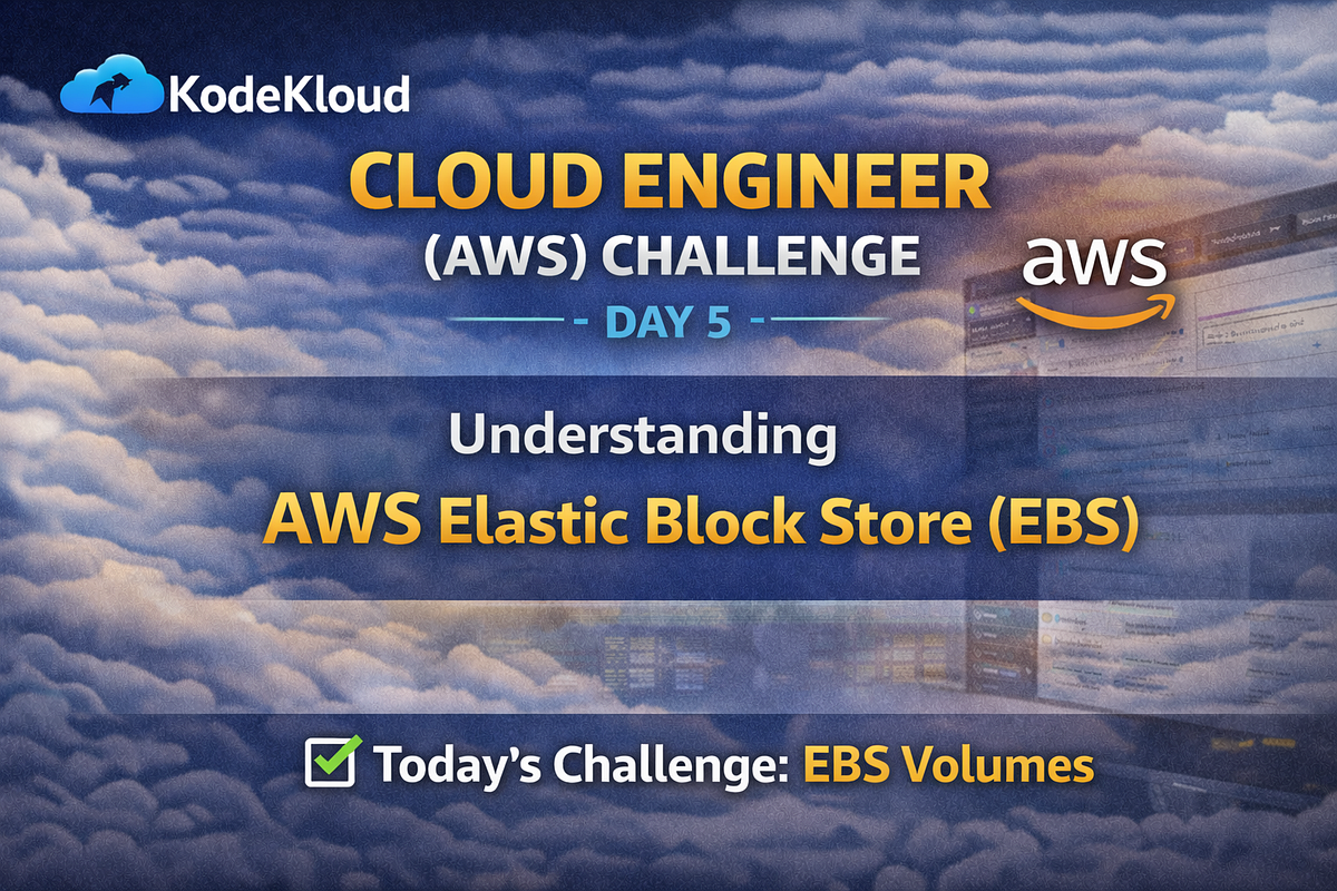 💾 KodeKloud Cloud Engineer (AWS) Challenge — Day 5 | by Mr. Kishor ...