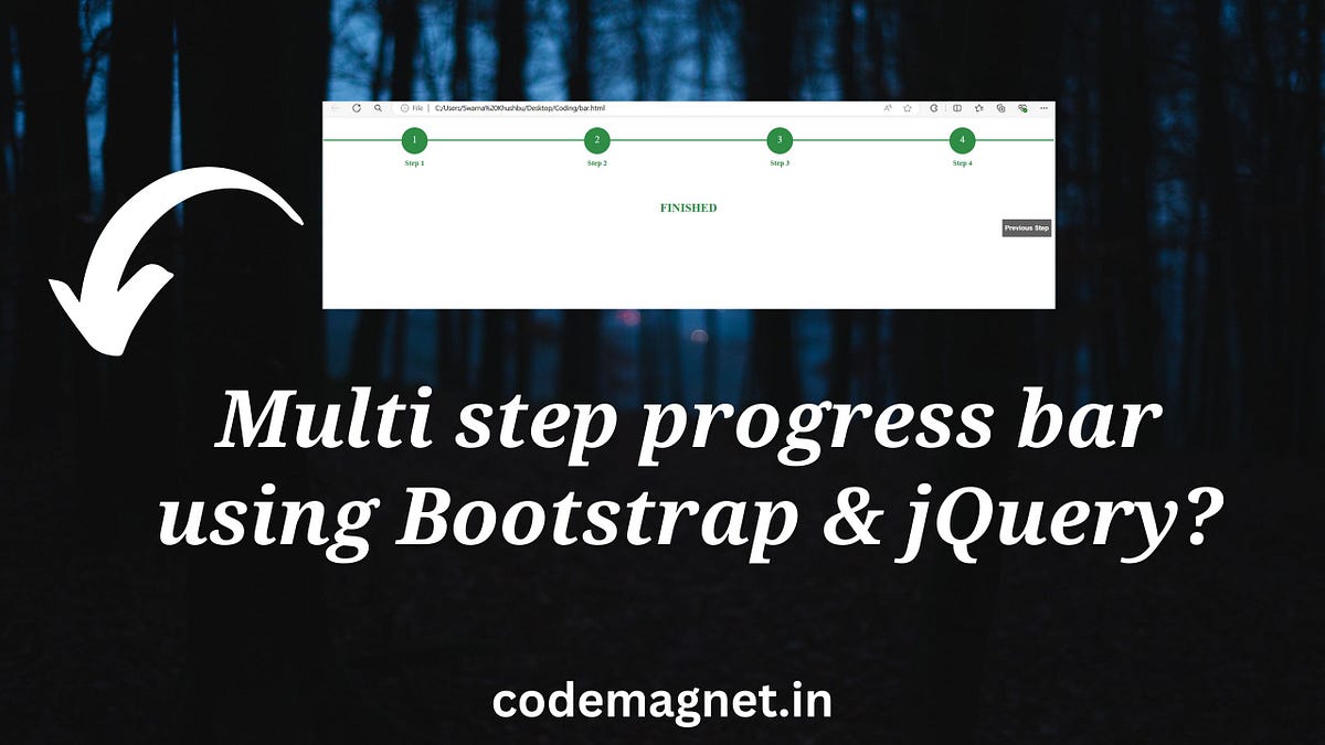 Track Your Progress Seamlessly With A Multi Step Progress Bar Using