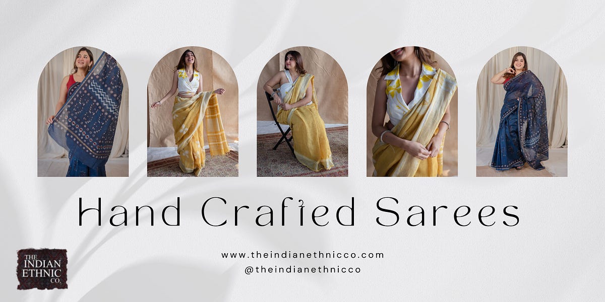 Rustic Elegance: Hand crafted Sarees Inspired by Nature - The Indian ...