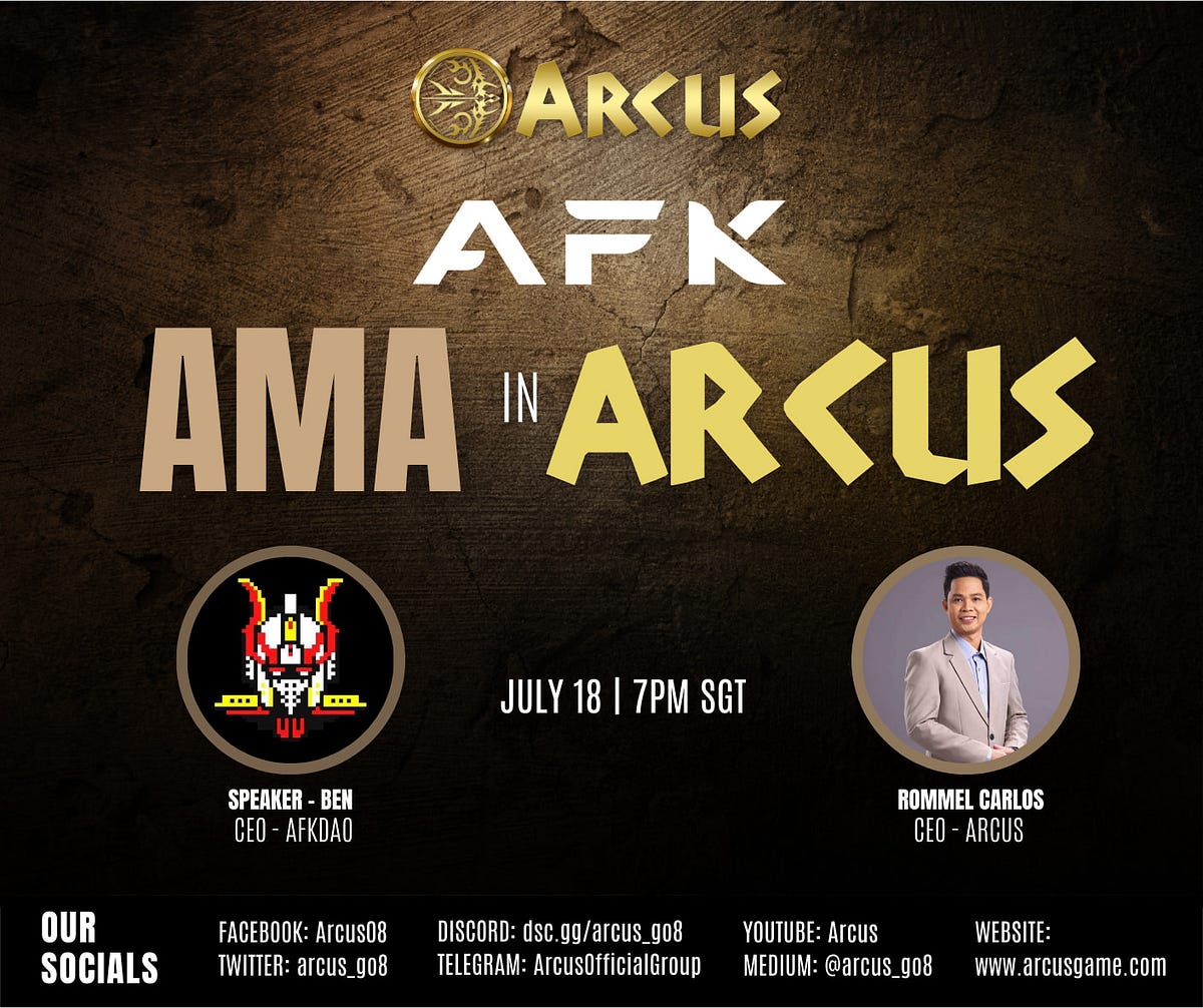 ARCUS Live AMA with AFKDAO! - Ica Merlin - Medium