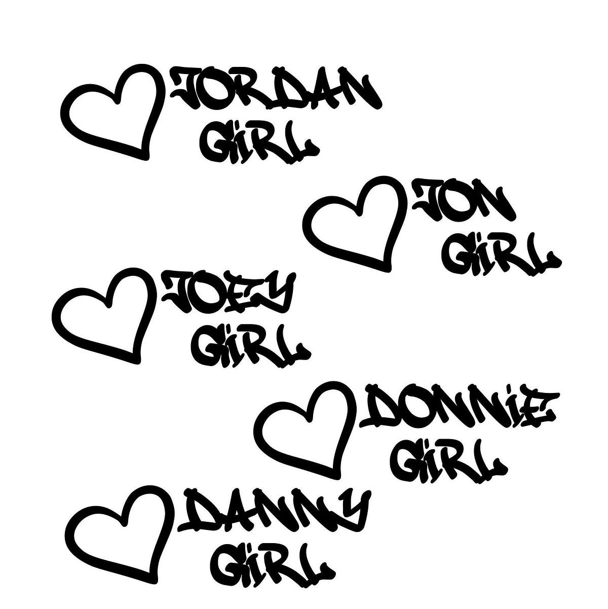 NKOTB (New Kids on the Block) ‘girls’ permanent vinyl decals | by ...