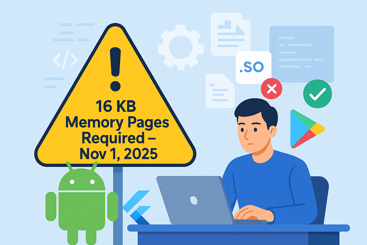 Android 15 & Google Play’s 16 KB Page Size Requirement: The Complete 2025 Guide for Flutter (and ...