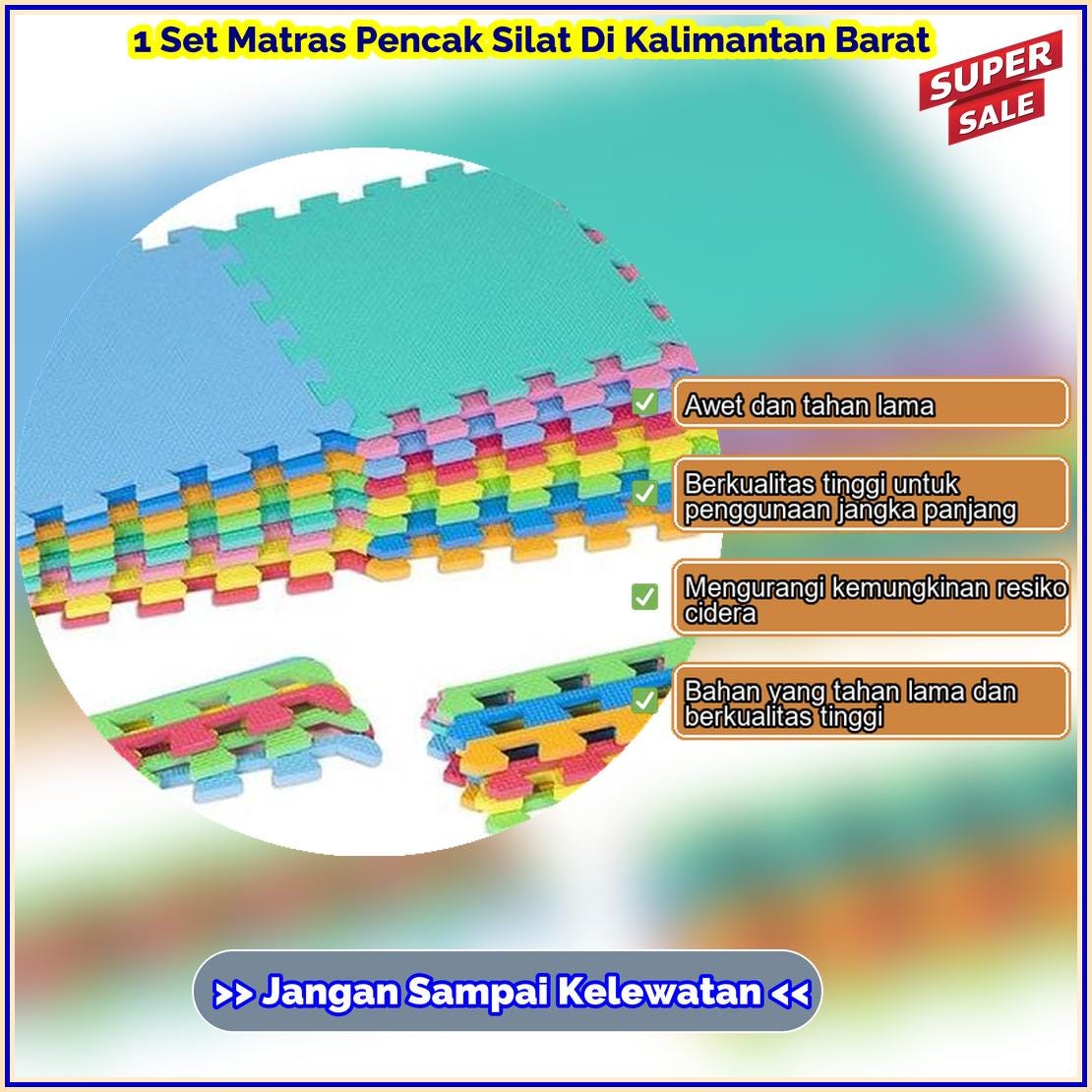 1 Set Matras Pencak Silat Di Kalimantan Barat - Eva Mat Tebal - Medium