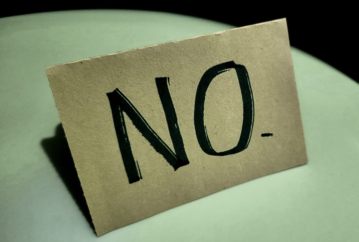 Power of Two Letters: Art of Saying ‘’No’’. | by Cicov | Nov, 2023 | Medium