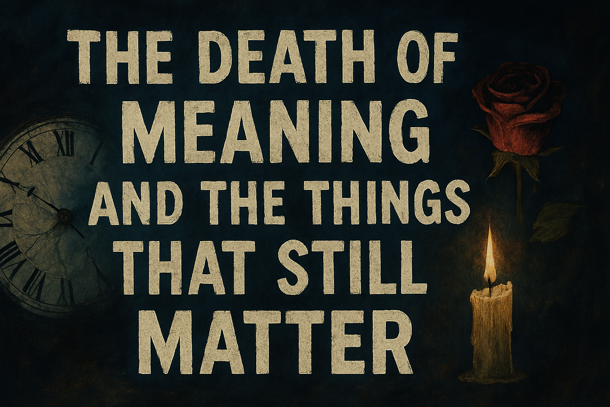The Death of Meaning and the Things That Still Matter | by Jacob N ...