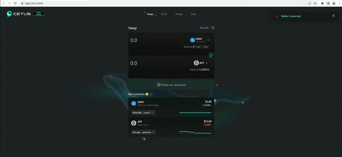How to swap and add liquidity on Cetus CLMM DEX | by Pxn | Medium