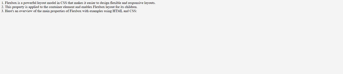 The main properties of Flexbox with examples using HTML and CSS | by ...