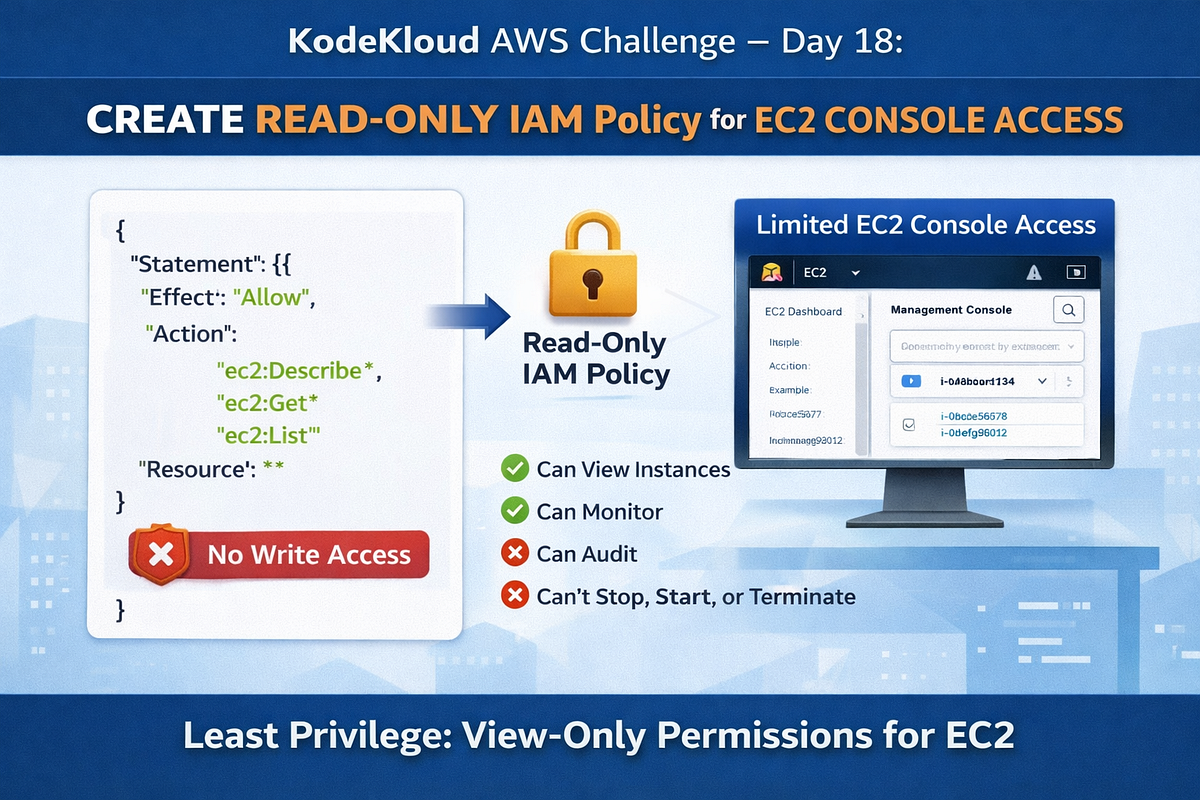 KodeKloud AWS Challenge — Day 18: Creating a Read-Only IAM Policy for ...