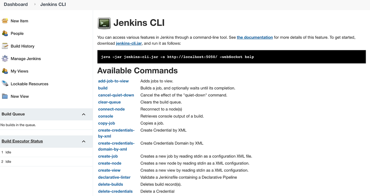 How to use the CLI tool for Jenkins (Part 2) | by Tola Ore-Aruwaji | DataDrivenInvestor