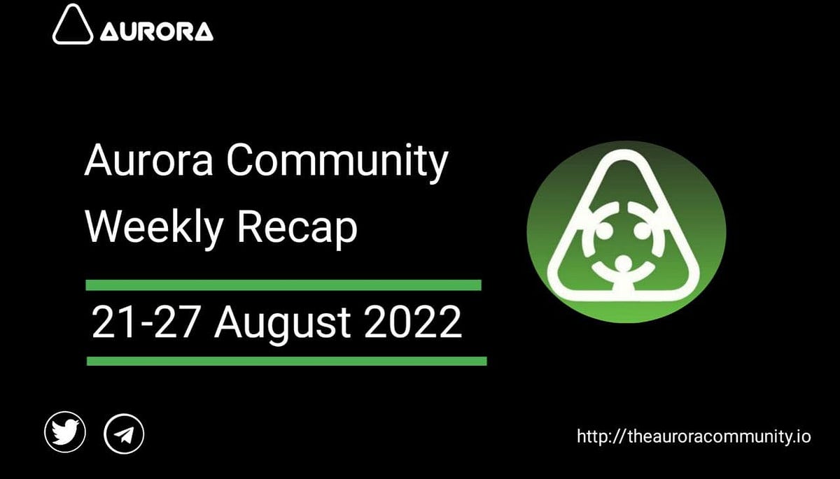 AURORA COMMUNITY WEEKLY RECAP:. Hello Aurora Community! This is the ...