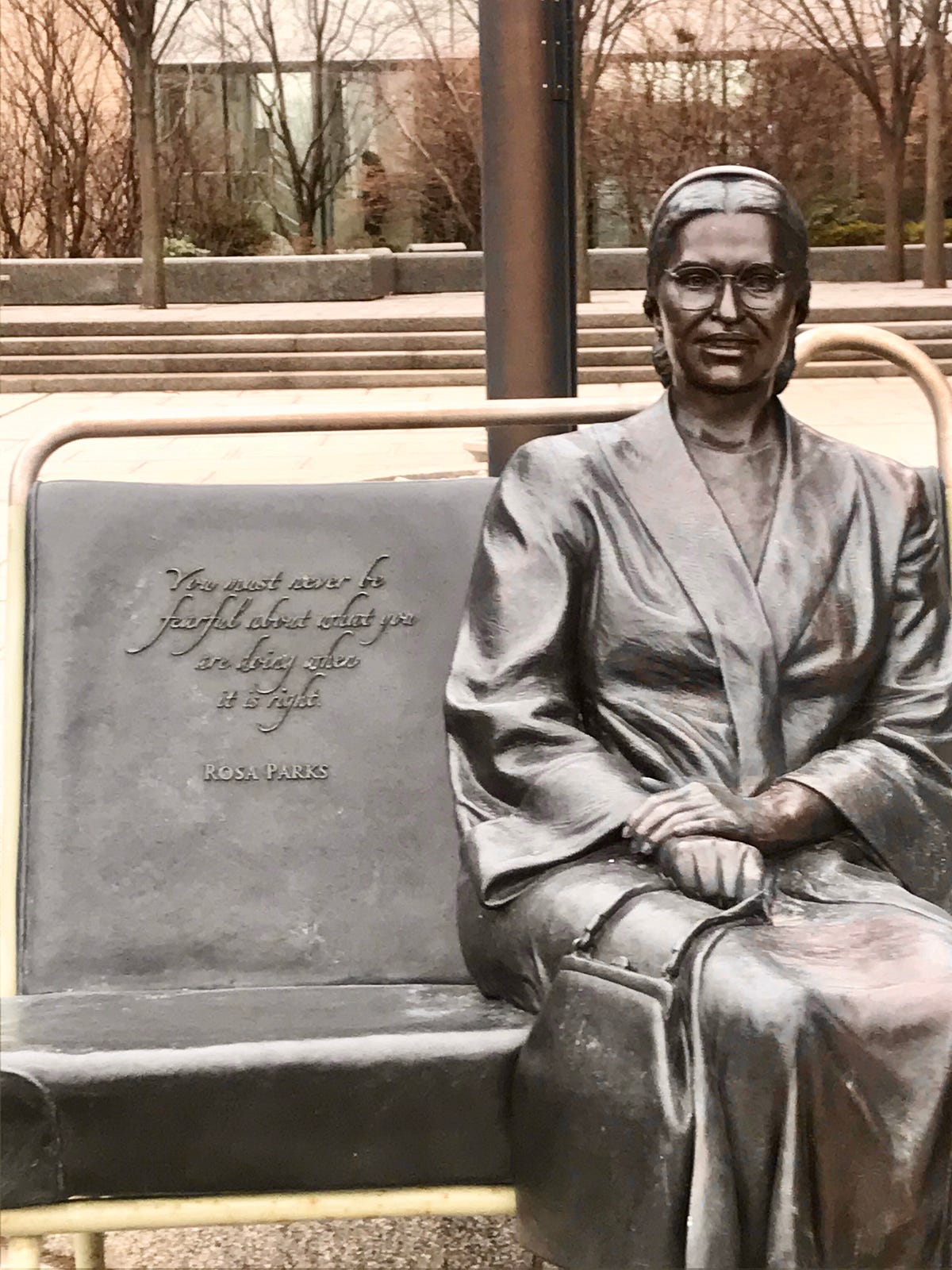 Don’t Fear Doing What’s Right. I walk past this Rosa Parks statue… | by ...
