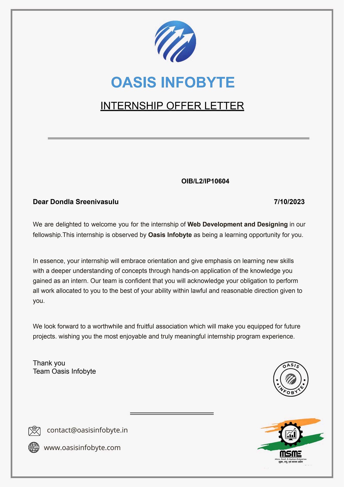 My Oasisinfobyte Virtual Internship Experience I’m excited to share that I have successfully ...