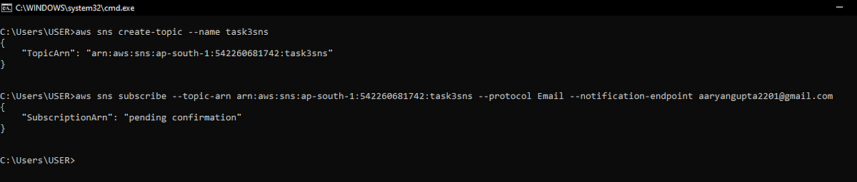 Creating An Sns Simple Notification Service Using The Aws Command Line Interface Cli By