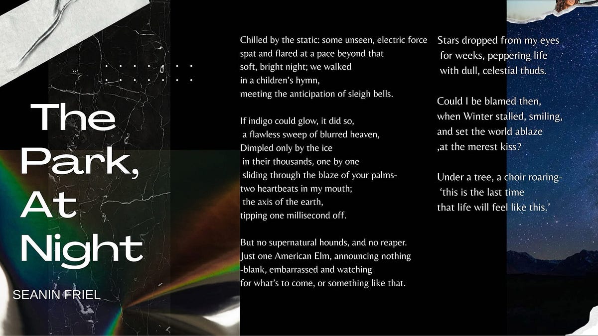 Draft One : The Park, At Night.. Chilled by the static: some unseen ...