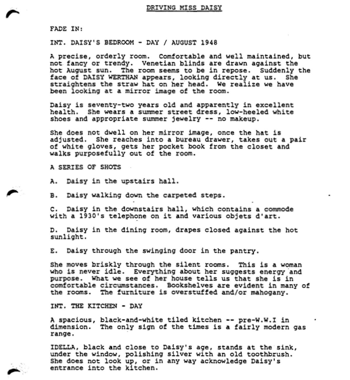 Page One: “Driving Miss Daisy” (1989) - Go Into The Story