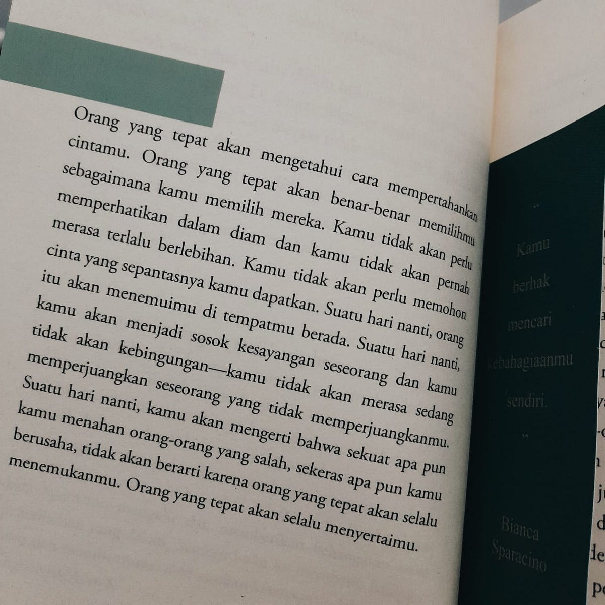 Tentang Cinta dan Diri Sendiri. Orang yang tepat akan mengetahui cara ...