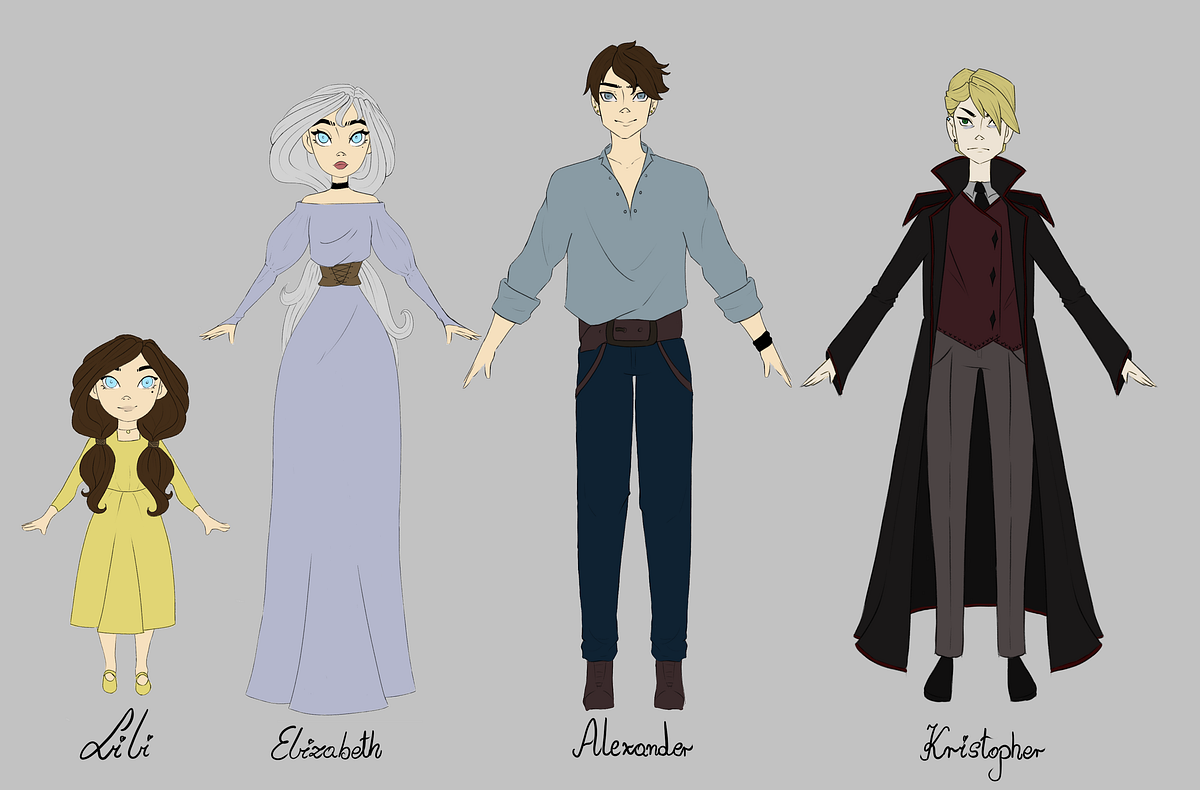 Character Lineup. Here are my characters; Lili… | by Jagoda Laskowska ...