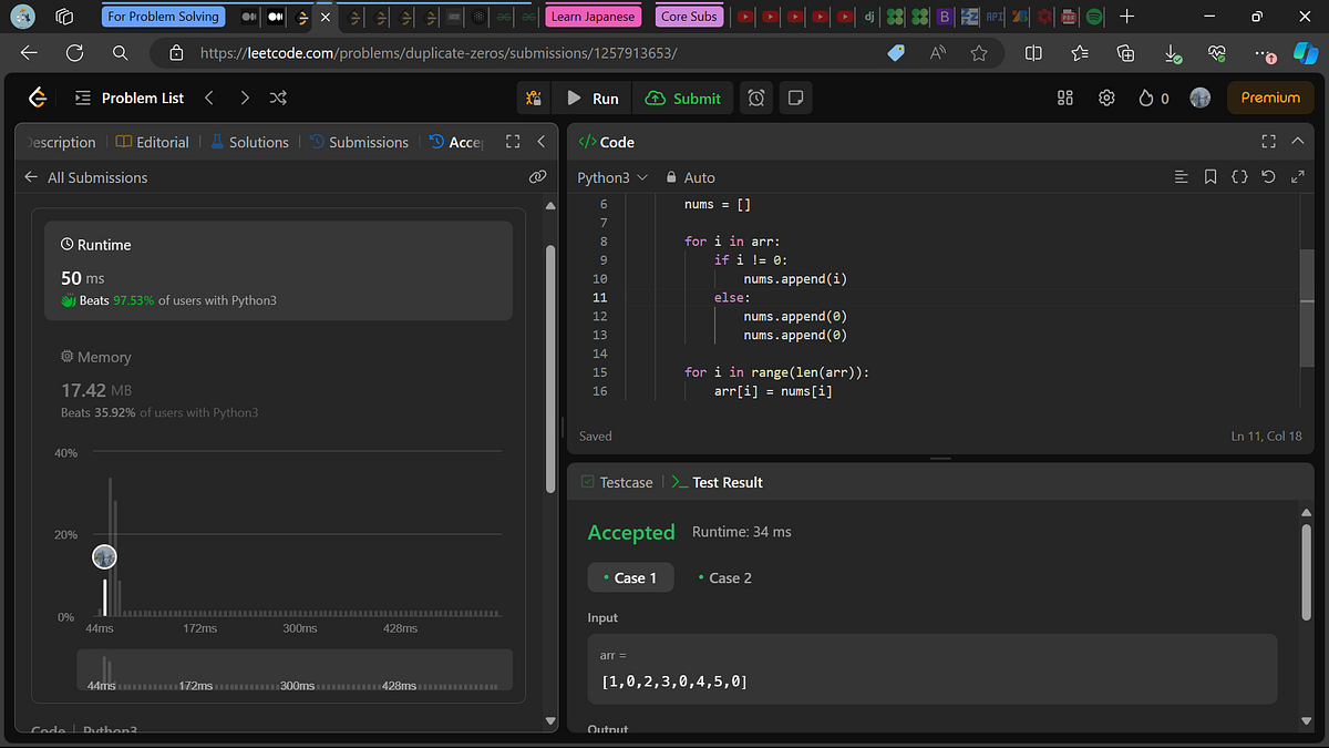 LeetCode Problem no. 1089. Question no. 1089. Duplicate Zeros | by FAIZAL | Medium