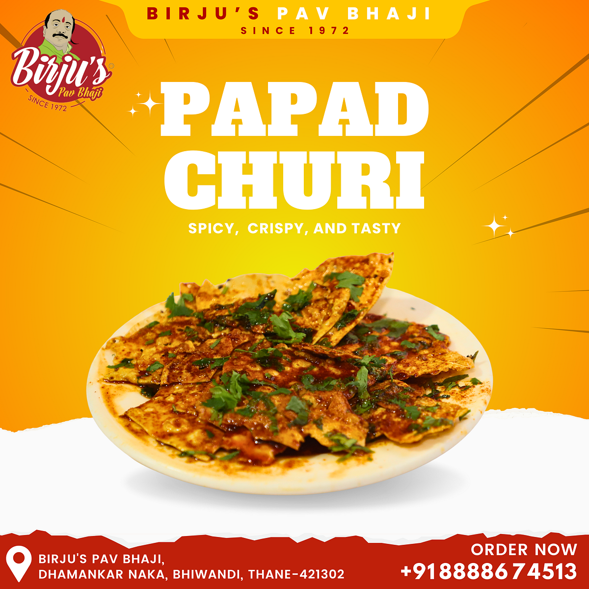 Birju’s Pav Bhaji’s Papad Churi : A Match Made in Spice Heaven! | by ...