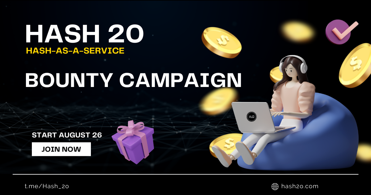 🔵 Hash2O ($H2O) | $40k POOL ~ 4 weeks🤑 🔥August 26 — September 23🔥 🔵 Tokens will be distributed ...