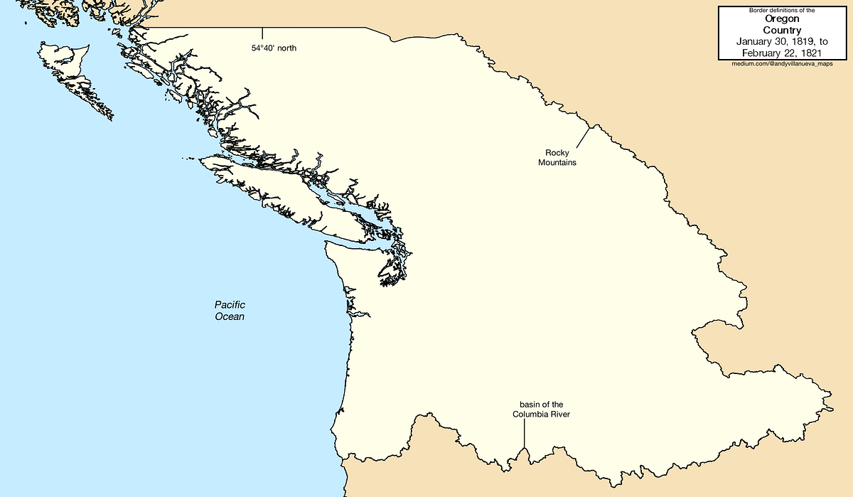 “Unclaimed territory”. On January 30, 1819, the Treaty of 1818… | by ...