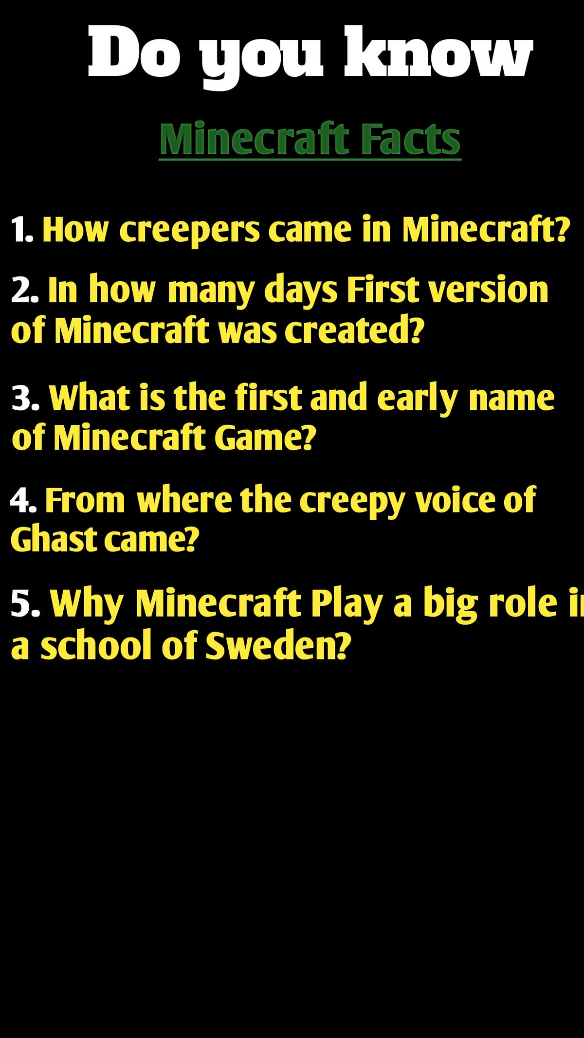 Amazing Minecraft Facts that will Blow your mind | by Smile Minecraft ...