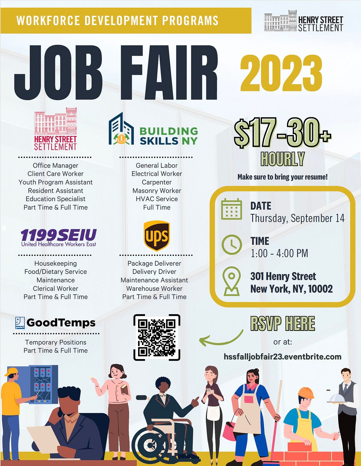 Henry Street Settlement: LES Job Fair on 9/14 - NeON Works - Medium
